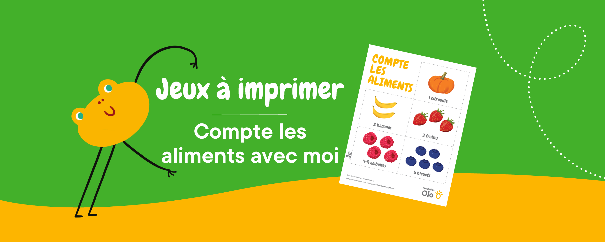 Jeu à imprimer - Compte les aliments avec moi! | Fondation Olo
